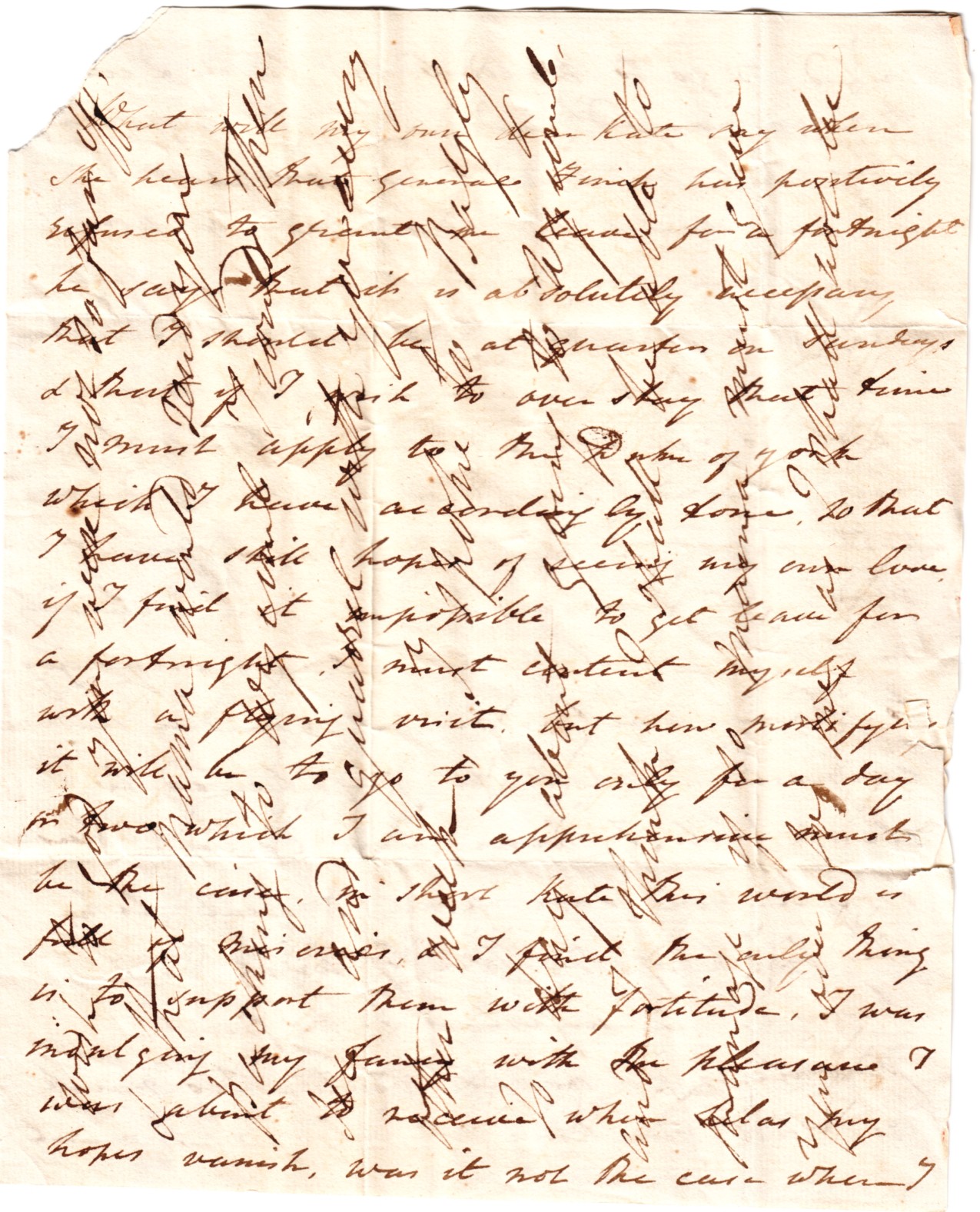 Note: the image shows that the letter is ‘crossed’ the next paragraph ...